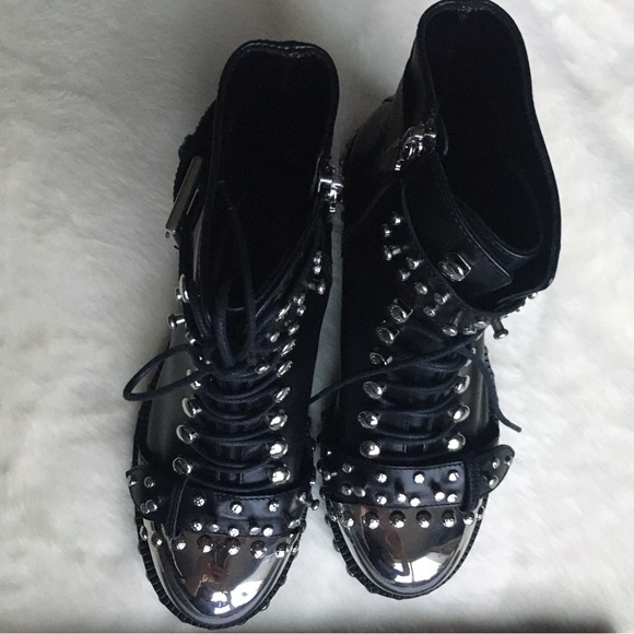 Alexander McQueen | Shoes | Nib Alexander Mcqueen Hobnail Metal Toe Cap ...